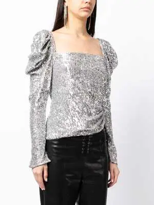 Simkhai Allura Sequin-embellished Blouse