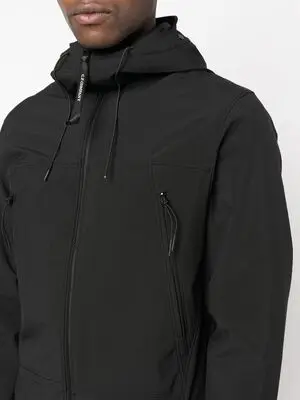 C.P. COMPANY Logo-patch Hooded Jacket - Black