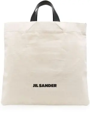 JIL SANDER Logo-print Tote Bag - Neutrals