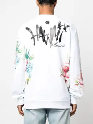 Philipp Plein Hawaii-print Sweatshirt - White