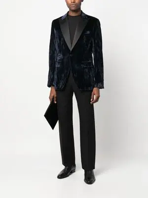 Philipp Plein Single-breasted Velvet Blazer
