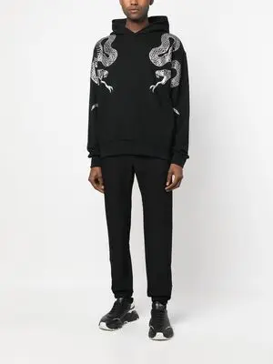 Philipp Plein Embellished Snake-print Hoodie
