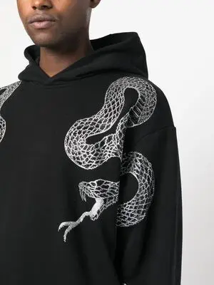 Philipp Plein Embellished Snake-print Hoodie