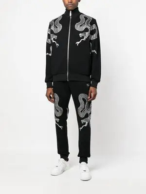 Philipp Plein Crystal Snake Track Suit