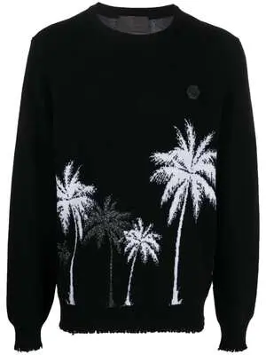 Philipp Plein Hawaii Jacquard Wool Pullover