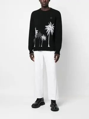 Philipp Plein Hawaii Jacquard Wool Pullover