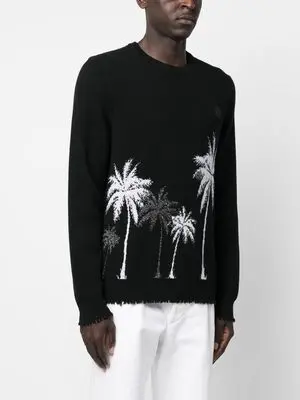 Philipp Plein Hawaii Jacquard Wool Pullover