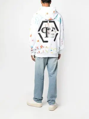 Philipp Plein Dripping Skull Hoodie