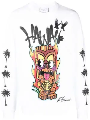 Philipp Plein Ls Hawaii Printed Sweatshirt