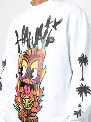Philipp Plein Ls Hawaii Printed Sweatshirt