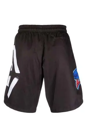 Philipp Plein Graffiti-print Drawstring-waist Swim Shorts