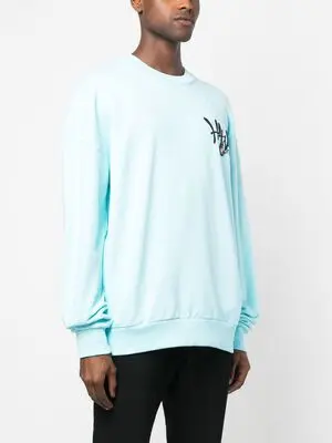 Philipp Plein Hawaii-print Detail Sweatshirt - Blue