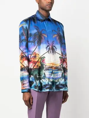 Philipp Plein Hawaii Printed Shirt
