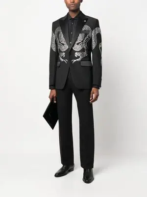 Philipp Plein Crystal-embellished Single-breasted Blazer