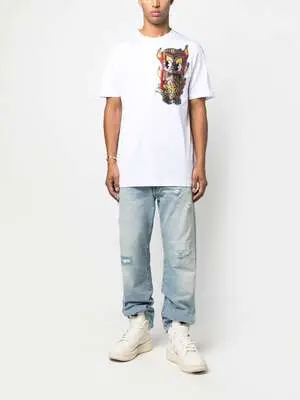 Philipp Plein Hawaii Embellished Short-sleeve T-shirt - White