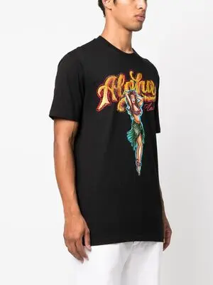 Philipp Plein Hawaii Embellished Short-sleeve T-shirt - Black