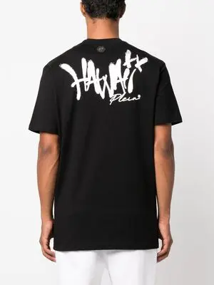Philipp Plein Hawaii Embellished Short-sleeve T-shirt - Black