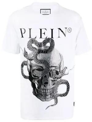 Philipp Plein Snake-print Short-sleeve T-shirt - White