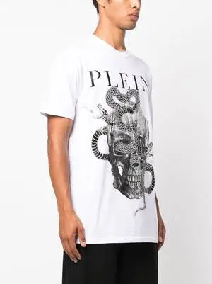 Philipp Plein Snake-print Short-sleeve T-shirt - White