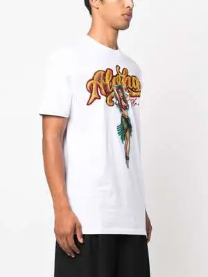 Philipp Plein Graphic-print Crystal-embellished T-shirt - White