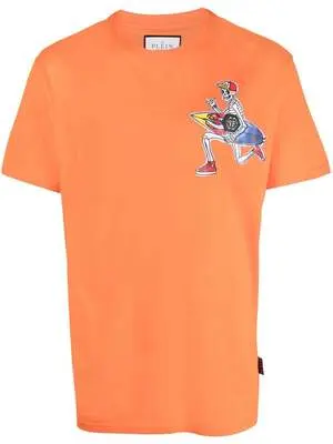 Philipp Plein Hawaii Graphic-print Cotton T-shirt - Orange