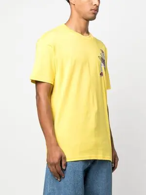 Philipp Plein Hawaii Graphic-print Cotton T-shirt - Yellow