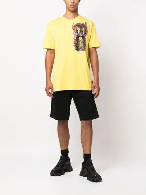 Philipp Plein Hawaii Embellished Short-sleeve T-shirt - Yellow