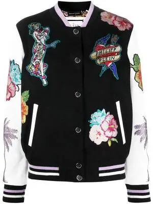 Philipp Plein Hawaii Bomber Jacket - Black