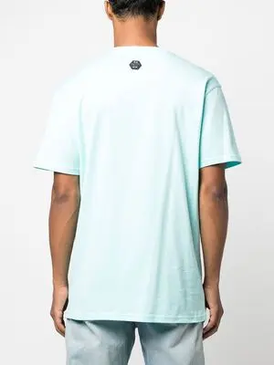 Philipp Plein Hawaii Embellished Short-sleeve T-shirt - Blue