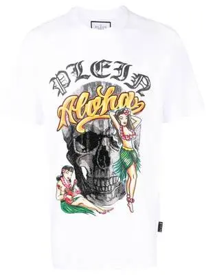 Philipp Plein Hawaii Short-sleeve T-shirt White