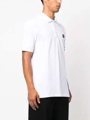 Philipp Plein Skull And Bones Cotton Polo Shirt - White