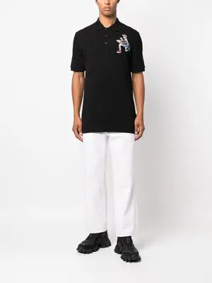 Philipp Plein Graphic-print Polo Shirt - Black