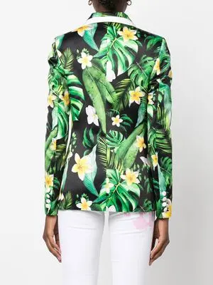Philipp Plein Floral-print Single-breasted Blazer