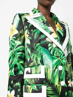 Philipp Plein Floral-print Single-breasted Blazer