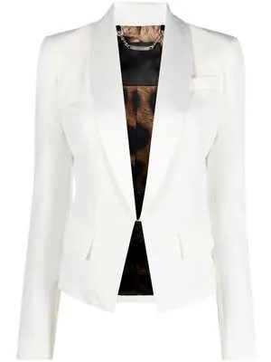 Philipp Plein Single-breasted Tailored Blazer - White