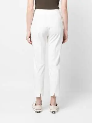Peserico Cropped Tapered-leg Trousers - White