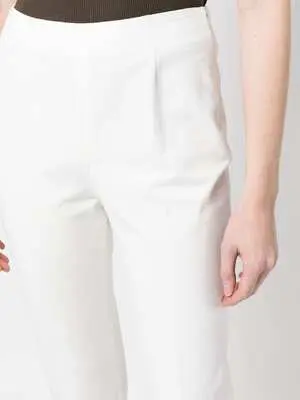 Peserico Cropped Tapered-leg Trousers - White