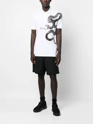 Philipp Plein Graphic Snake Polo Shirt