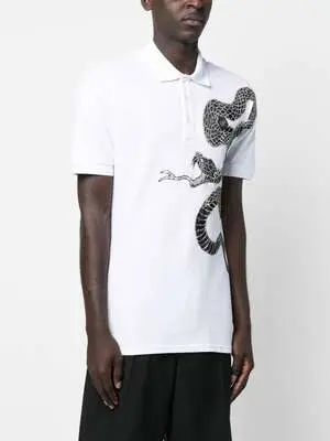 Philipp Plein Graphic Snake Polo Shirt
