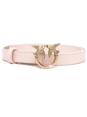 Pinko PINKO Love Berry Leather Belt Pink