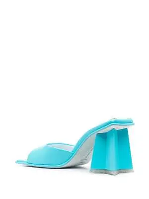 CHIARA FERRAGNI Square-toe Block-heel Sandals - Blue