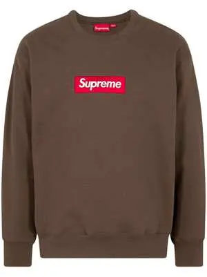 Supreme Box Logo Crewneck Sweatshirt - Brown