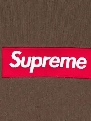 Supreme Box Logo Crewneck Sweatshirt - Brown