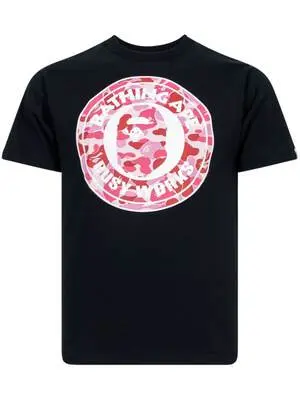 A BATHING APE® Abc Camo Busy Works /pink T-shirt - Black