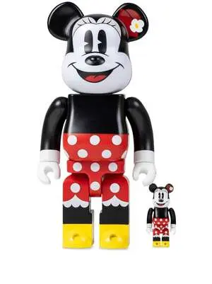 MEDICOM TOY X Disney Minnie Mouse Be@rbrick Figure Set - Black