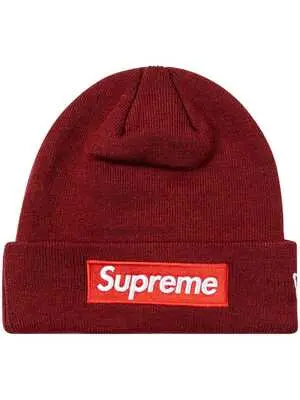 Supreme X New Era Box Logo Beanie - Red