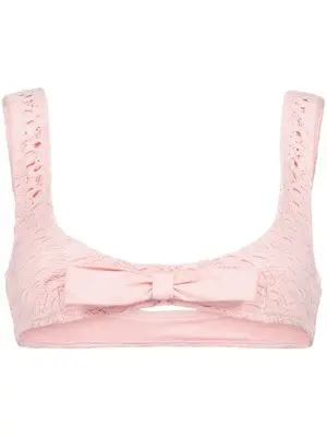 Giambattista Valli Bow-detail Lace Bikini - Pink