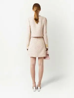 Giambattista Valli Check-print High-waist Mini Skirt