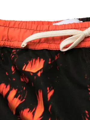 BLUE SKY INN Palm-tree Print Swim Shorts - Orange