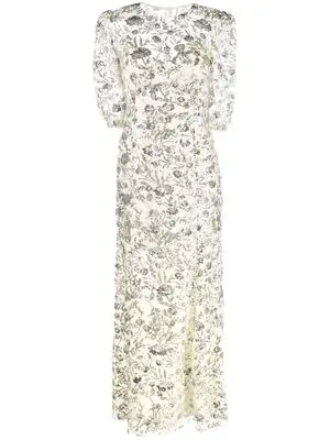 SELF-PORTRAIT Sequin-embellished Maxi Dress